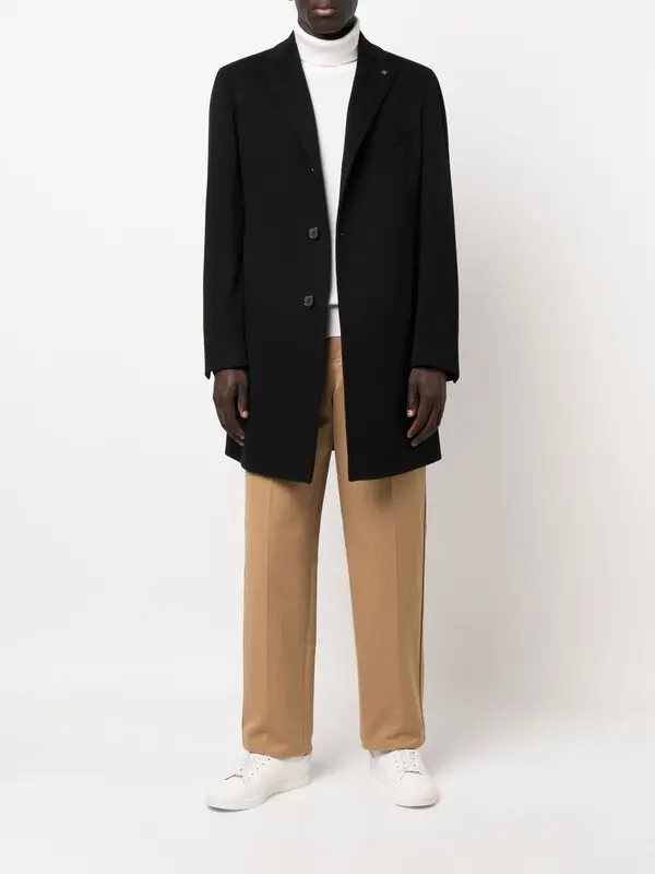 Tagliatore Single-breasted Wool Coat - Black