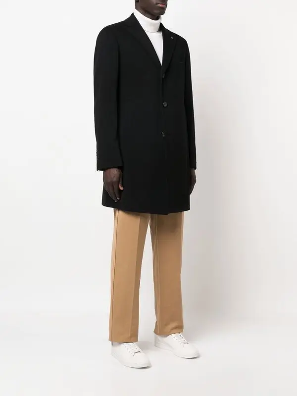 Tagliatore Single-breasted Wool Coat - Black