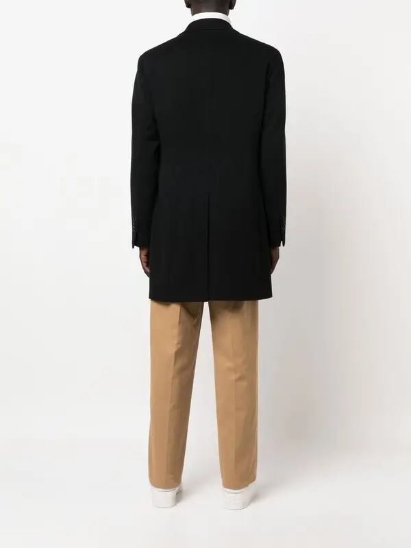 Tagliatore Single-breasted Wool Coat - Black