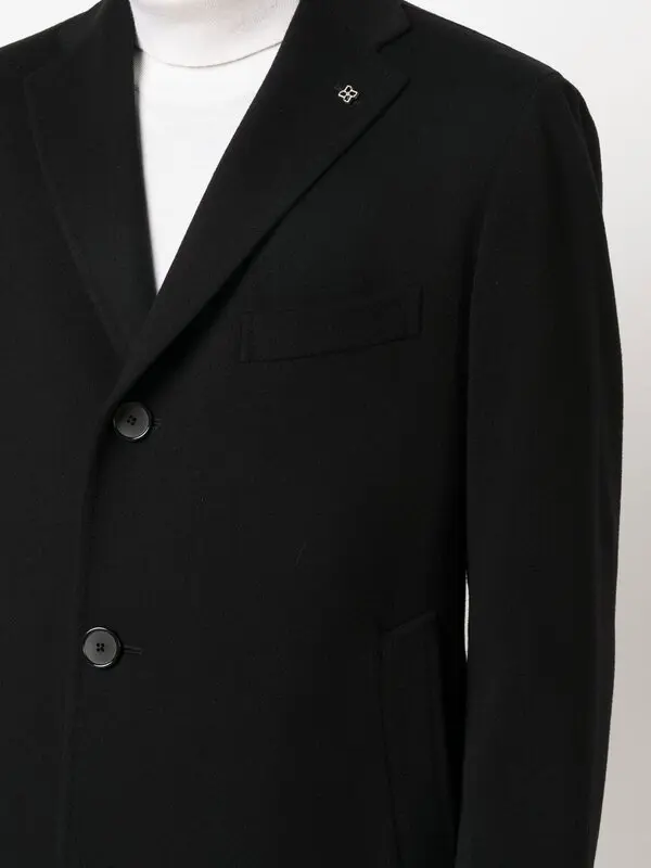 Tagliatore Single-breasted Wool Coat - Black