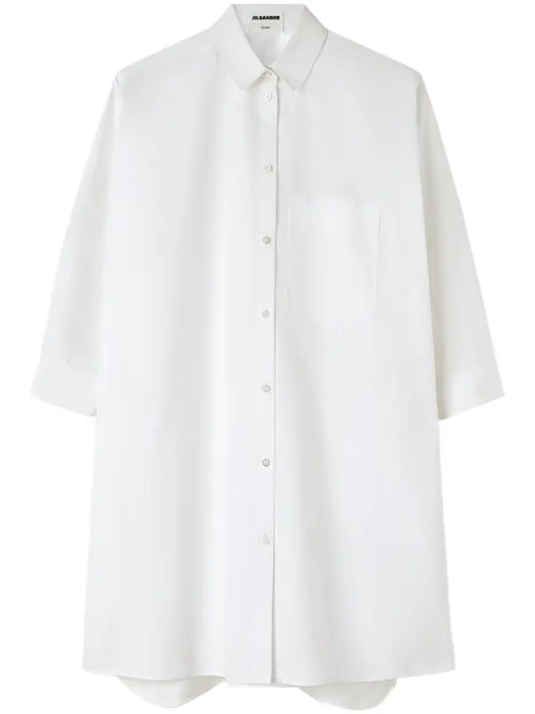 JIL SANDER A-line Shirt Dress - White