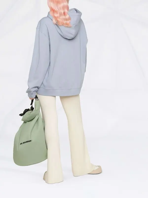 Nanushka Logo-embroidered Oversized Hoodie - Blue