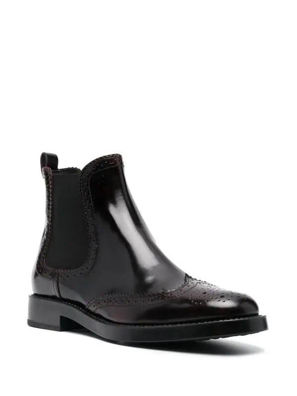 TOD'S Brogue-detail Chelsea Boots