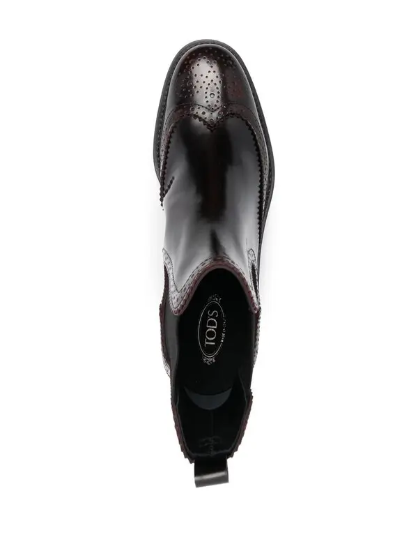 TOD'S Brogue-detail Chelsea Boots