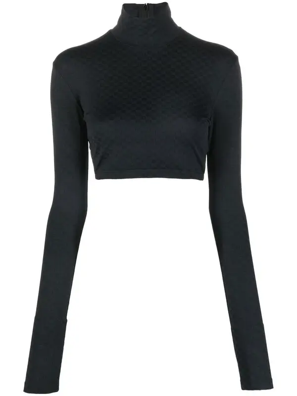 AMBUSH Funnel-neck Long-sleeve Top - Black