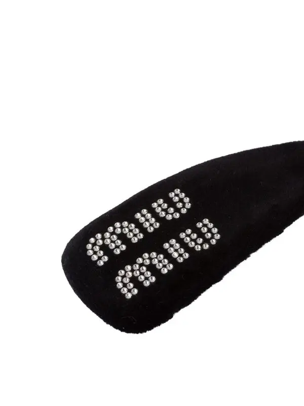 Miu Miu Logo-detail Hair Clip - Black