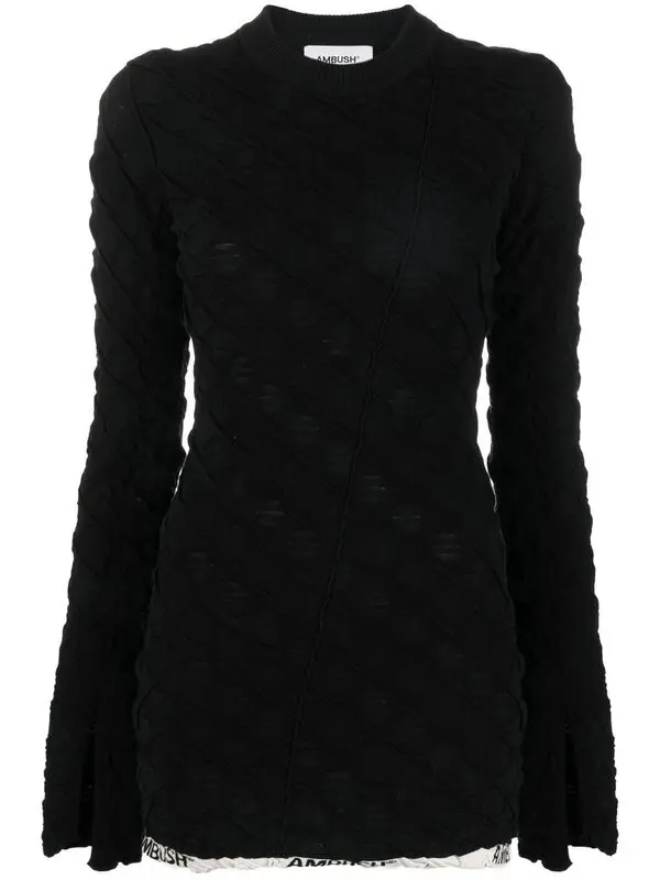 AMBUSH Textured Logo-hem Knit Jumper