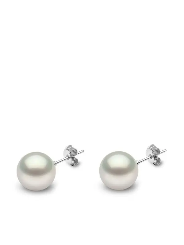 Yoko London 18kt White Gold South Sea Pearl Stud Earrings - Silver