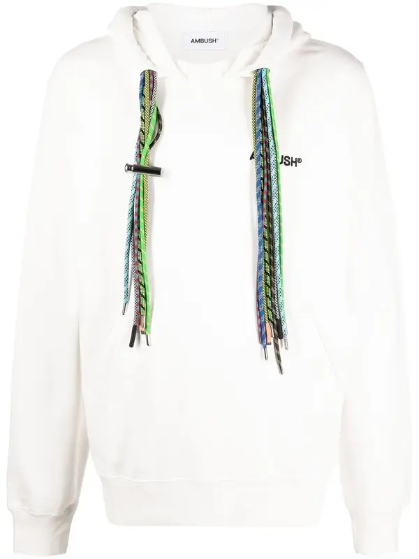 AMBUSH Multi-cord Long-sleeve Hoodie - White