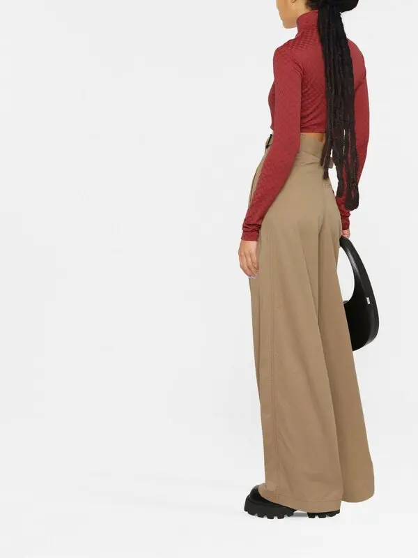AMBUSH Checkerboard Print Cropped Shirt - Red