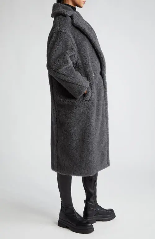 Max Mara Teddy Bear Icon Faux Fur Coat - Medium Grey