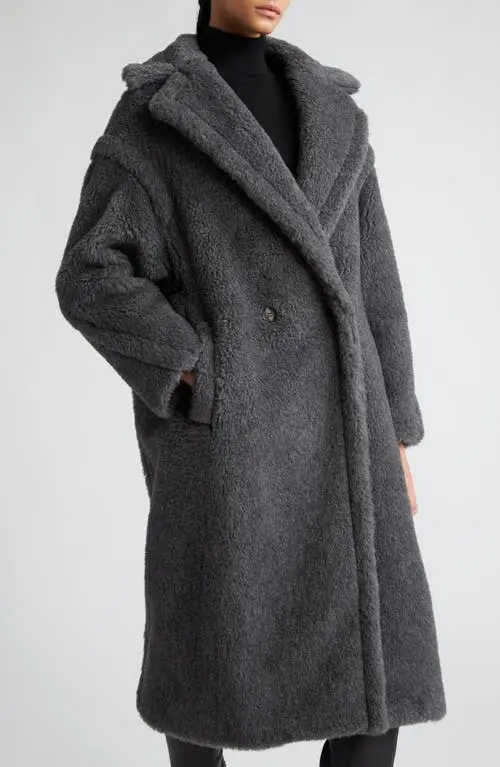 Max Mara Teddy Bear Icon Faux Fur Coat - Medium Grey