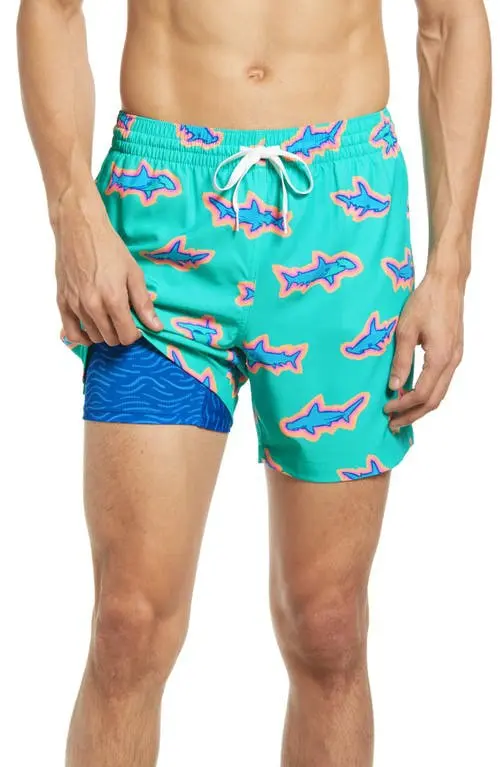 CHUBBIES Classic Lined 5.5-inch Swim Trunks - Mint - Pattern Based