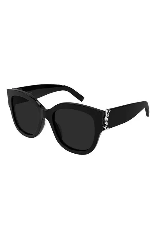 Saint Laurent 56mm Cat Eye Sunglasses - Black