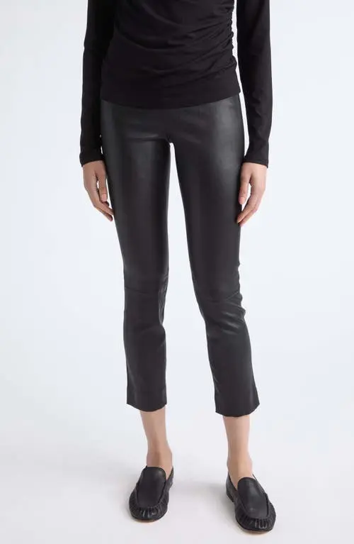Vince Leather Cropped Leggings