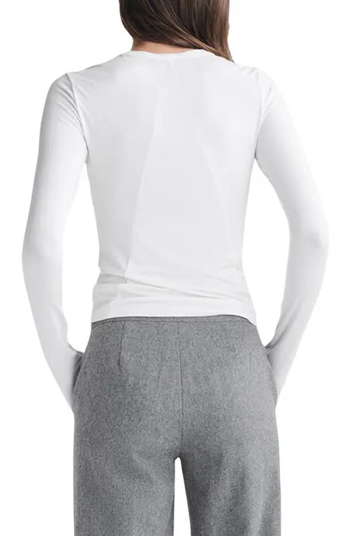 Rag & Bone Icons Luca Slim Fit Long Sleeve Top - Wht