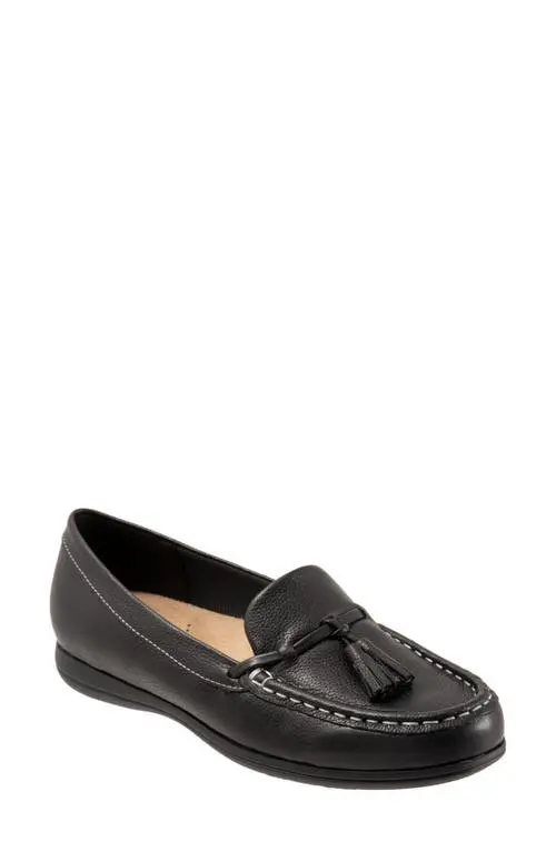 Trotters Dawson Tassel Loafer - Black Leather