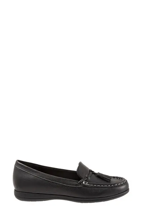 Trotters Dawson Tassel Loafer - Black Leather