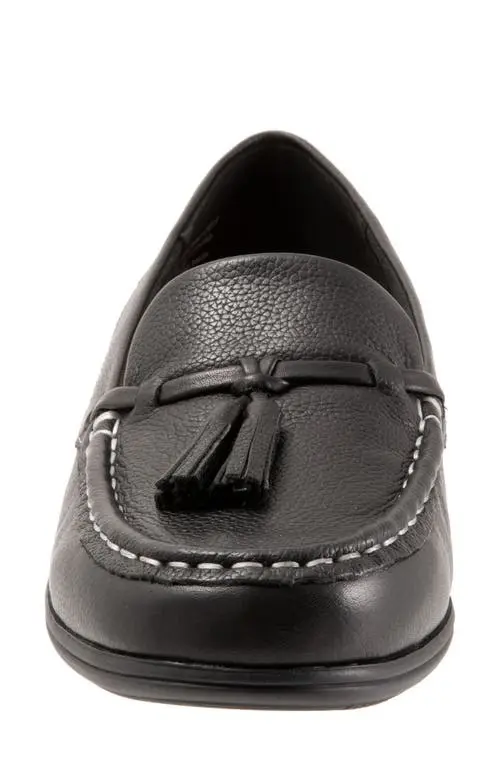 Trotters Dawson Tassel Loafer - Black Leather