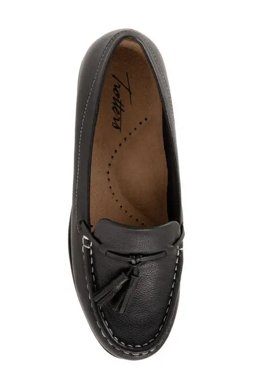 Trotters Dawson Tassel Loafer - Black Leather