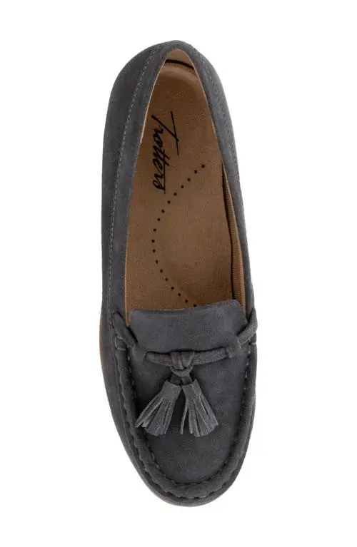 Trotters Dawson Tassel Loafer - Grey Suede