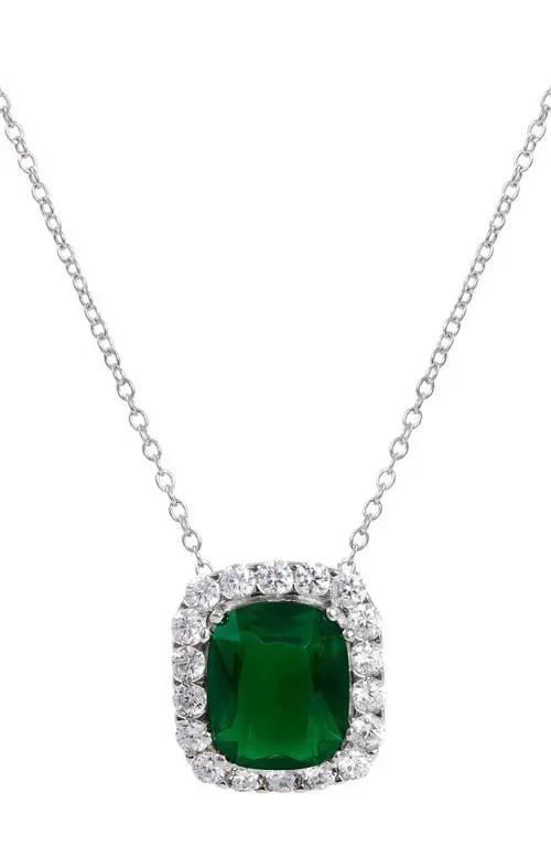 SAVVY CIE JEWELS Cushion Pendant Necklace - Green