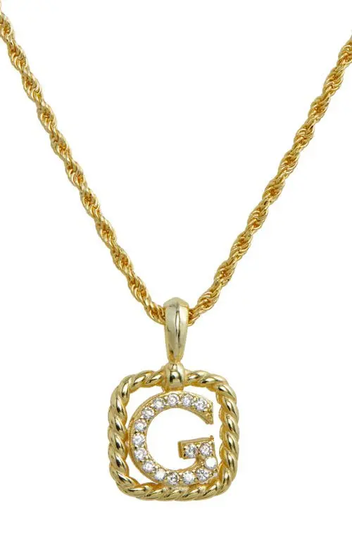 SAVVY CIE JEWELS Initial Pendant Necklace - Yellow-g