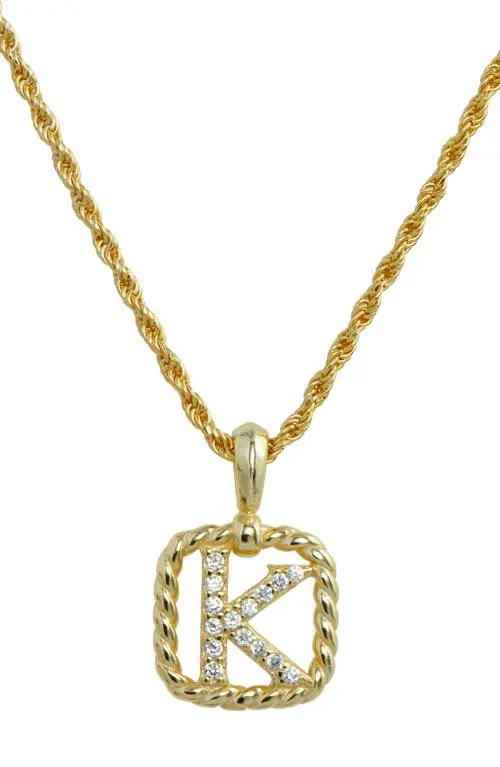 SAVVY CIE JEWELS Initial Pendant Necklace - Yellow-k