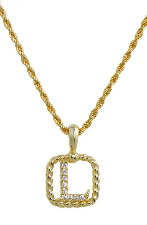 SAVVY CIE JEWELS Initial Pendant Necklace - Yellow-l