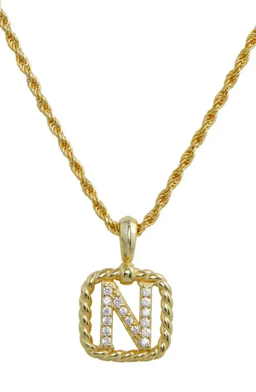 SAVVY CIE JEWELS Initial Pendant Necklace - Yellow-n
