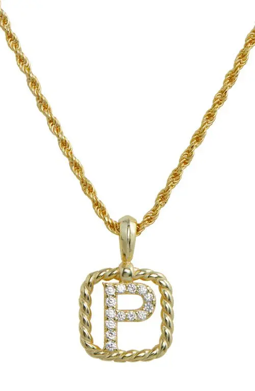 SAVVY CIE JEWELS Initial Pendant Necklace - Yellow-p