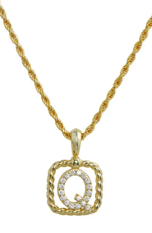 SAVVY CIE JEWELS Initial Pendant Necklace - Yellow-q