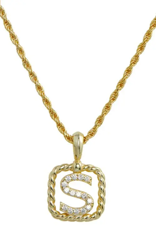 SAVVY CIE JEWELS Initial Pendant Necklace - Yellow-s