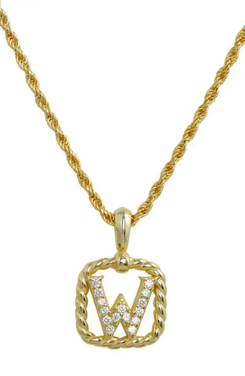 SAVVY CIE JEWELS Initial Pendant Necklace - Yellow-w