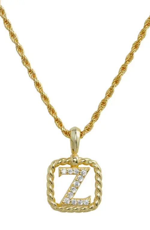 SAVVY CIE JEWELS Initial Pendant Necklace - Yellow-z
