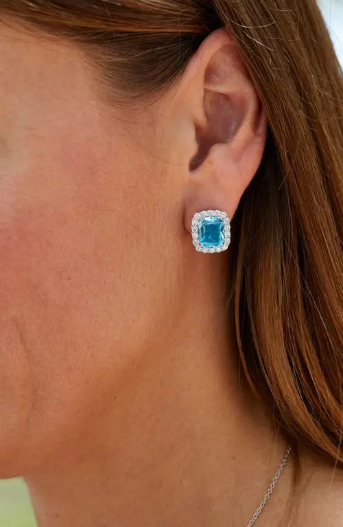 SAVVY CIE JEWELS Cushion Stud Earrings