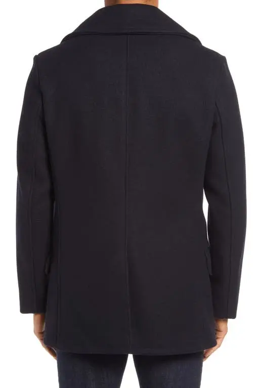 SCHOTT Melton Wool-blend Pea Coat