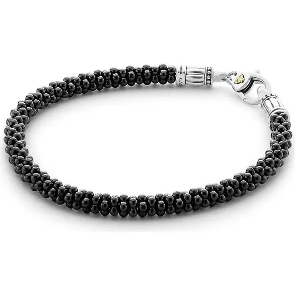 Lagos Caviar Ceramic Bracelet - Black