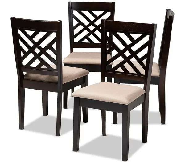 BAXTON STUDIO Caron Modern Upholstered Wood Din Ng Chair Set - One-color