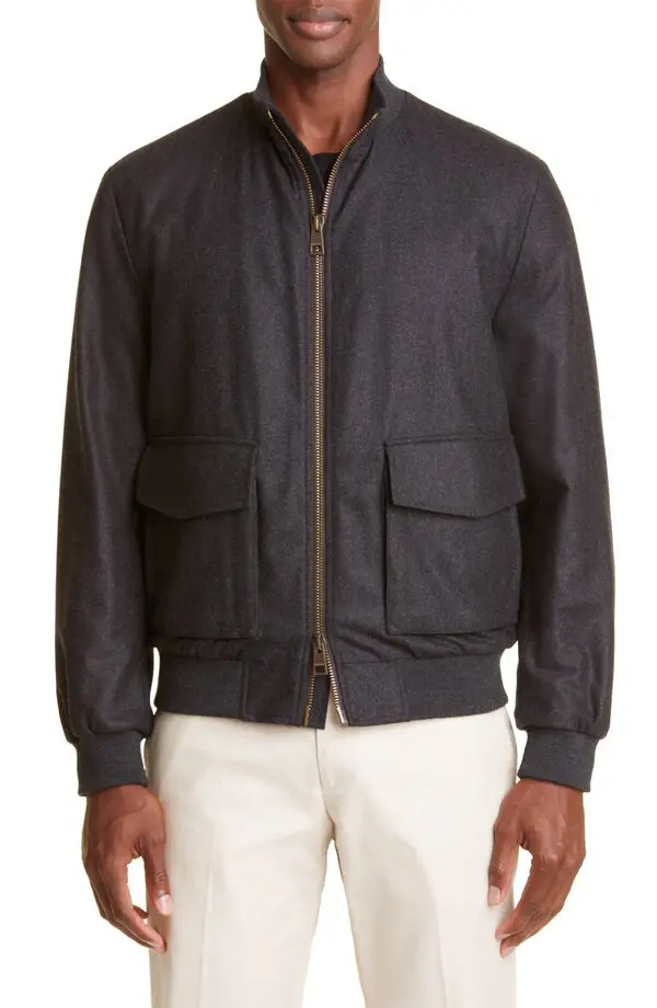 Boglioli Virgin Wool Bomber Jacket