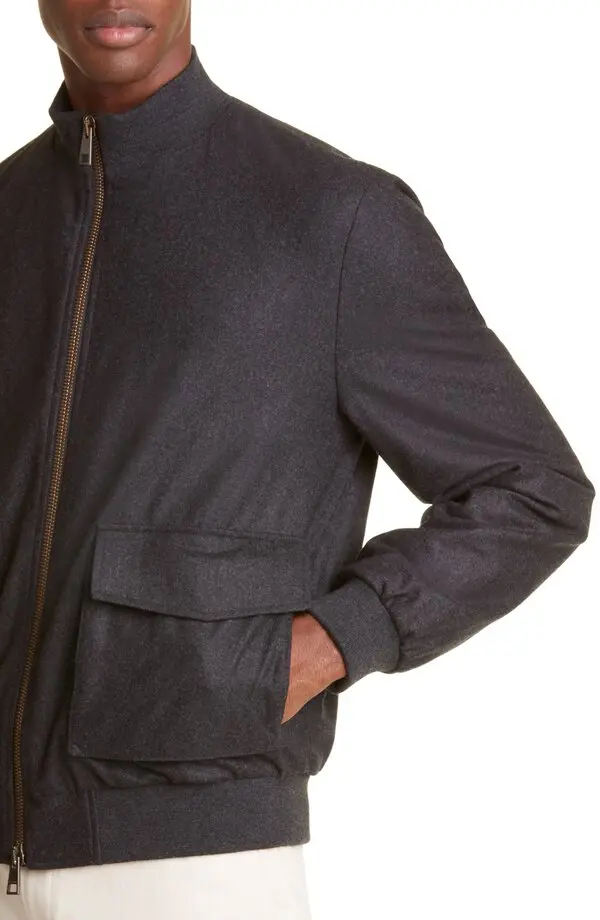 Boglioli Virgin Wool Bomber Jacket