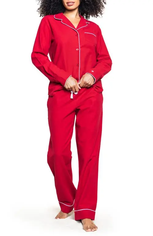 PETITE PLUME Flannel Pajama Set - Red