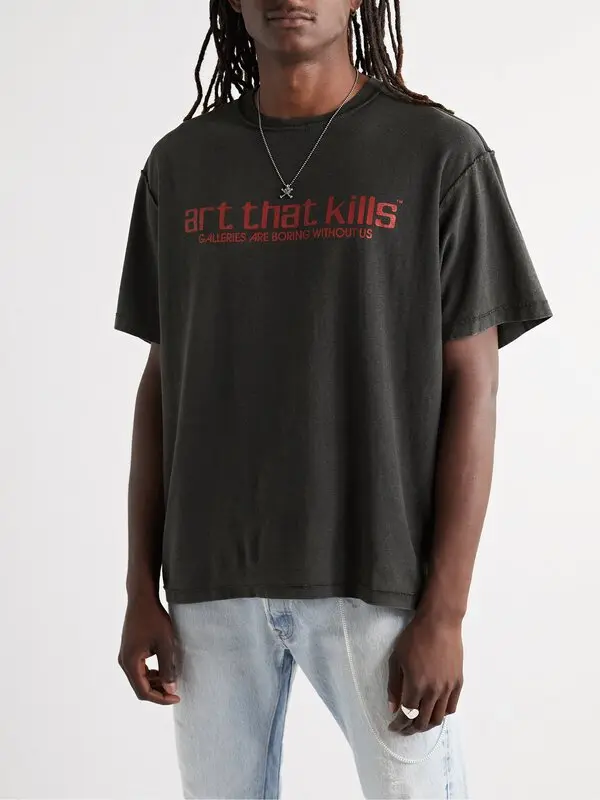 GALLERY DEPT. Atk Reversible Printed Cotton-jersey T-shirt