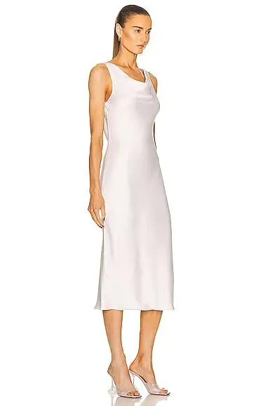 Norma Kamali Maria Midi Dress In White