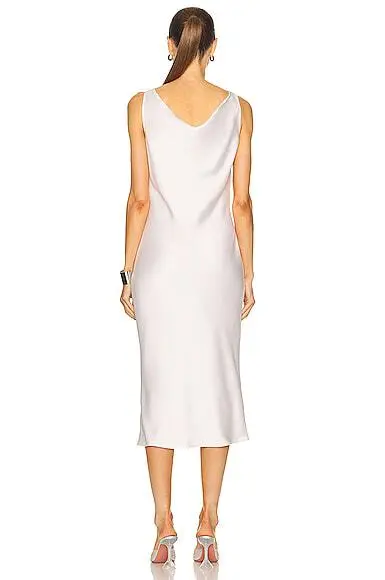 Norma Kamali Maria Midi Dress In White
