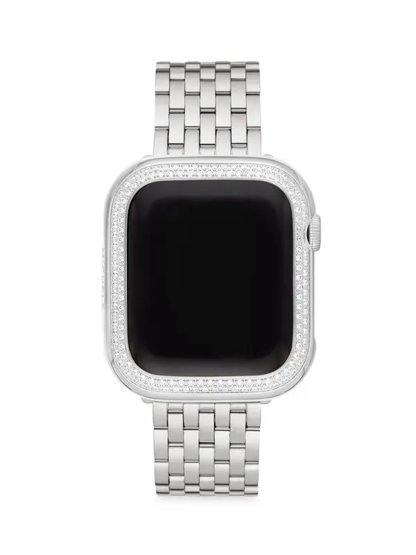 Michele Stainless Steel & Diamond Apple Watch Case/40mm