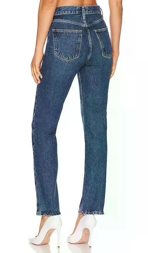 AGOLDE Lana Mid Rise Straight In Denim-light