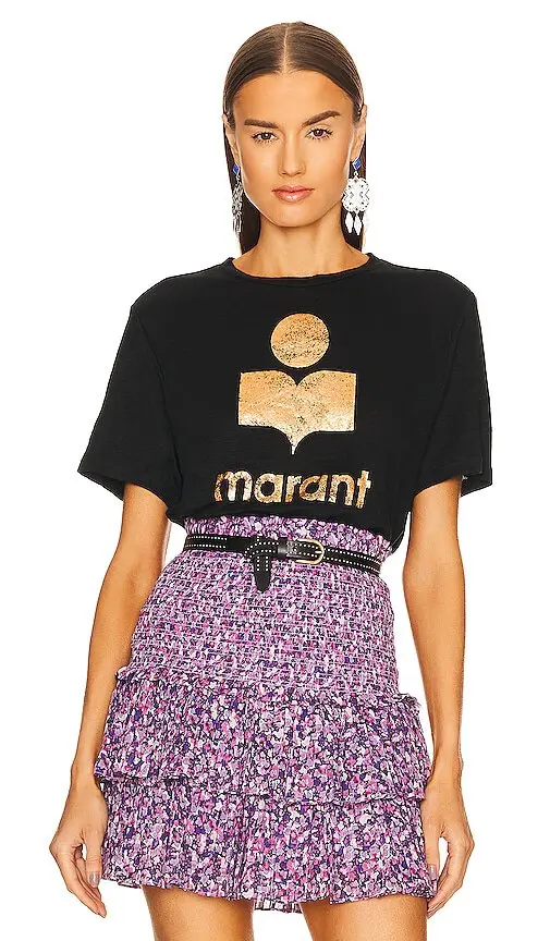 Isabel Marant Zewel Tee - Mordore & Black