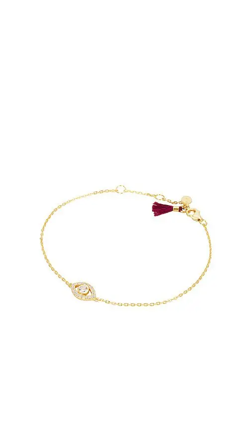 Shashi Evil Eye Pave Bracelet - Gold
