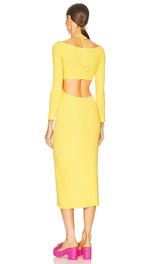 purple knit midi dress Lavender Contrast Ribbed Knit Midi Dress – PinkBlush main image 0